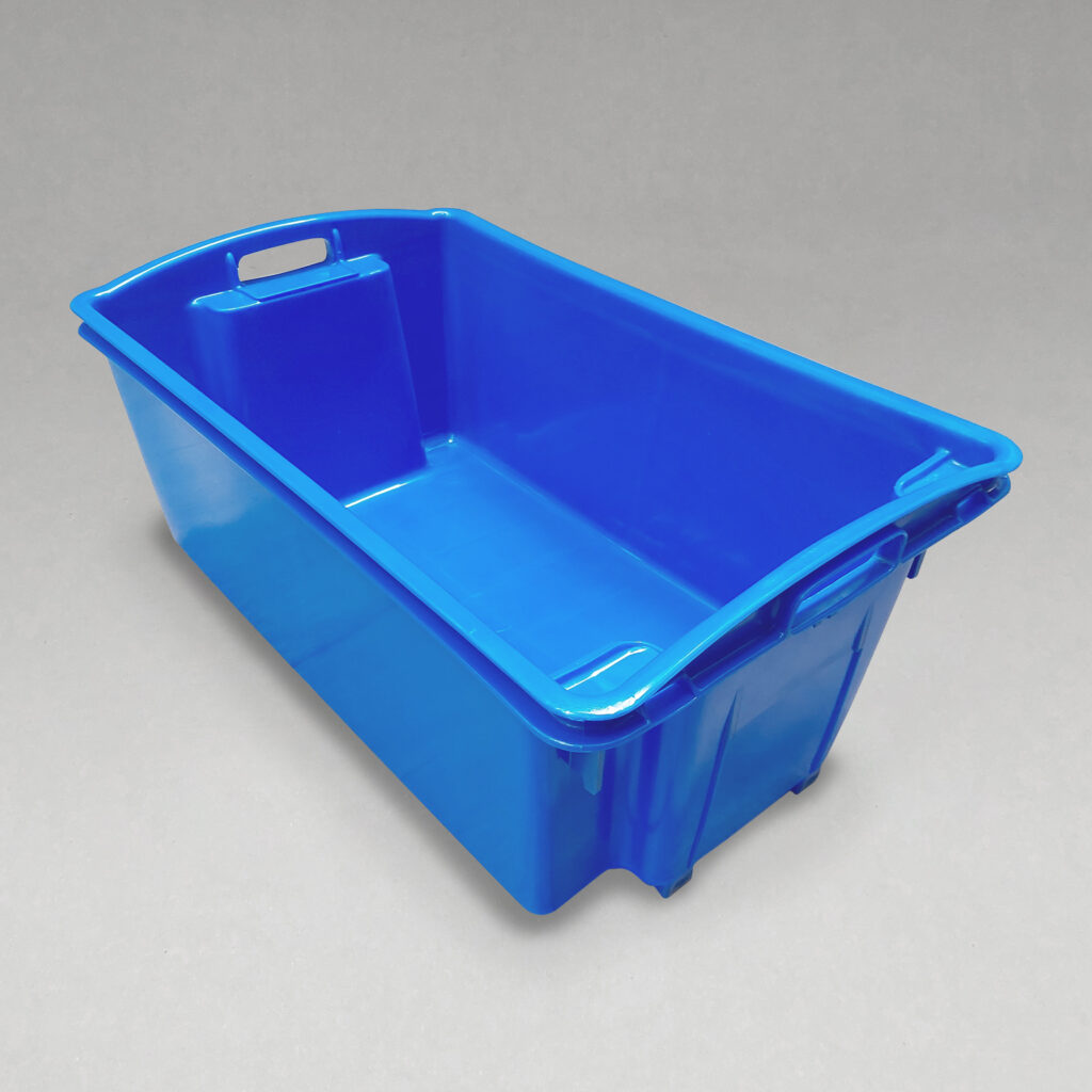 55L Crate No 12 (No Holes) - Blue - Stowers Circular Solutions