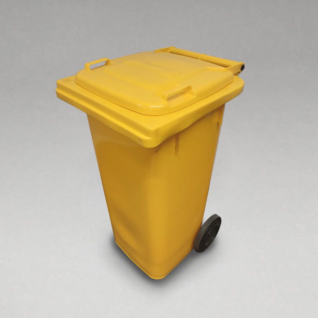 240L Wheelie Bin Base (& Kit) - Yellow - Stowers Circular Solutions