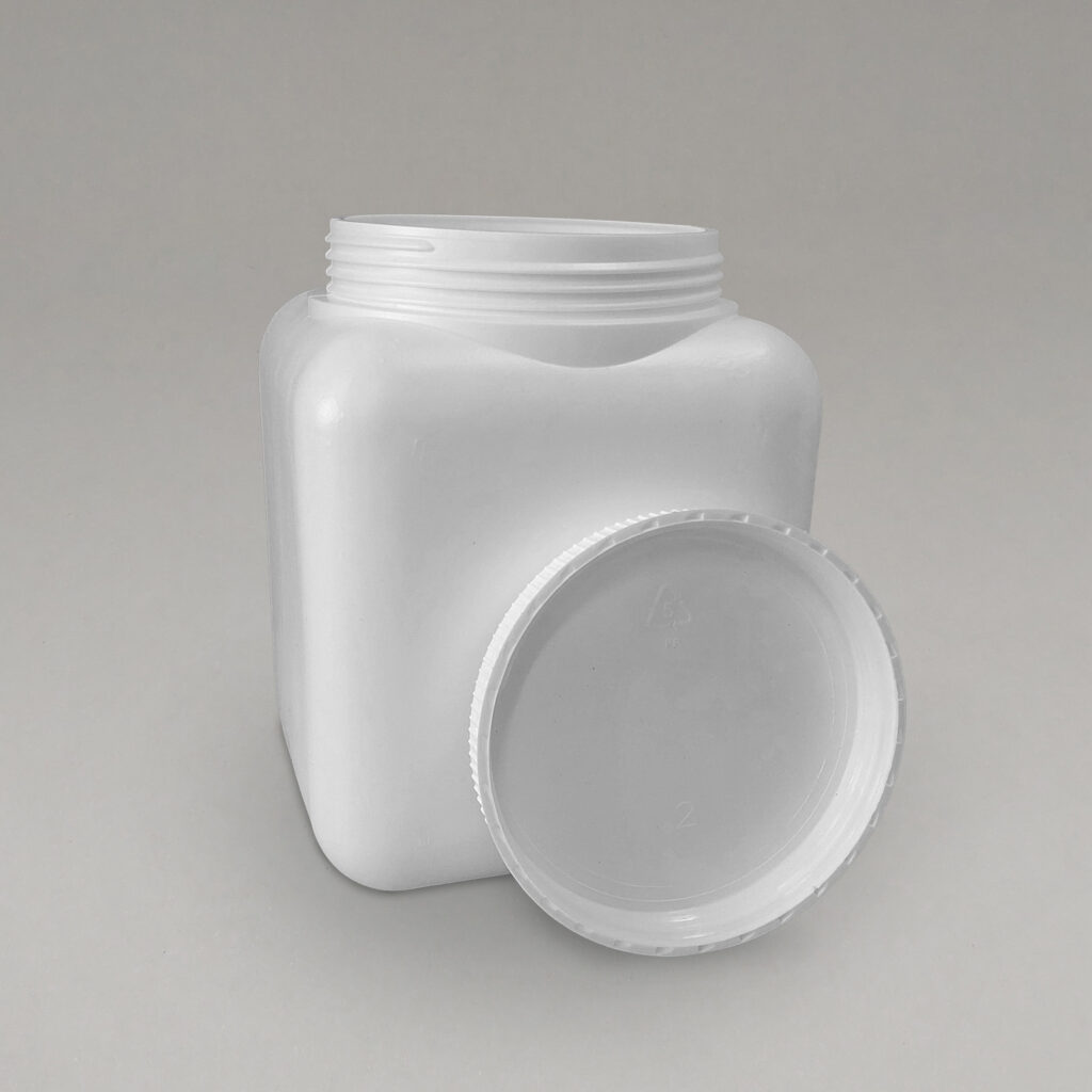 100mm Lid for Square Jar/Flagon - White - Stowers Circular Solutions